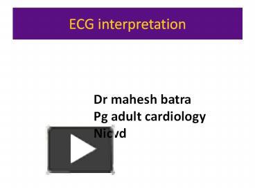 basics of ecg presentation | free to download