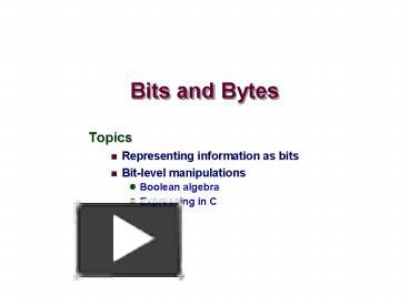 Bits and Bytes presentation | free to download