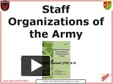 Staff Organizations of the Army presentation | free to view