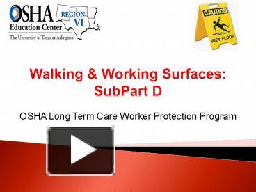 OSHA Long Term Care Worker Protection Program presentation | free to view