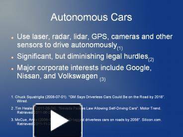 Autonomous Cars presentation | free to download