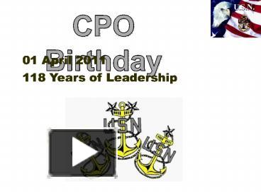 CPO Birthday presentation | free to download