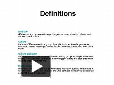 PPT – Definitions PowerPoint presentation | free to download - id ...