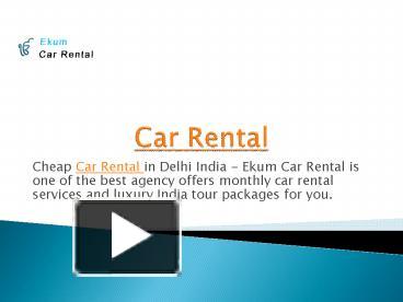 PPT – car rental PowerPoint presentation | free to download - id ...