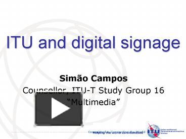 PPT – ITU and digital signage PowerPoint presentation | free to ...