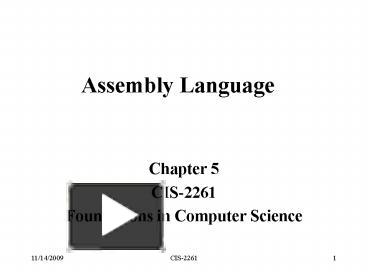 PPT – Assembly Language PowerPoint presentation | free to view - id ...