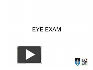 EYE EXAM presentation | free to view