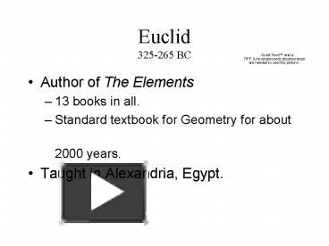 PPT – Euclid 325-265 BC PowerPoint presentation | free to download - id ...
