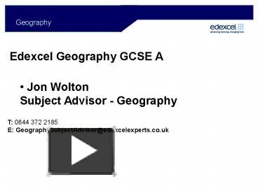 Geography presentation | free to view