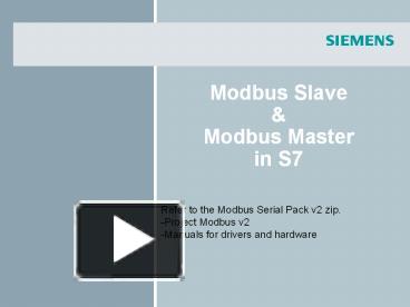 Modbus Slave presentation | free to download