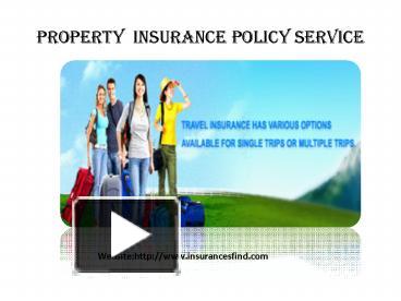 Property Insurance Policy Service presentation | free to download