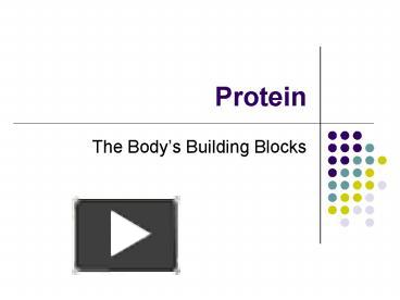PPT – Protein PowerPoint presentation | free to download - id: 4599ff-Y2I0N