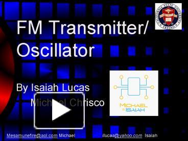 FM Transmitter Oscillator presentation | free to view