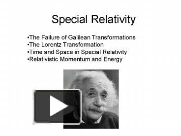 Special Relativity presentation | free to view