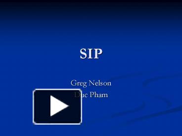 PPT – SIP PowerPoint presentation | free to download - id: 45cb9d-NjllO