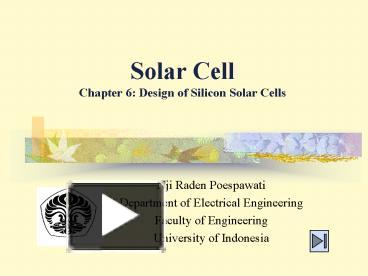 Solar Cell Chapter 6: Design of Silicon Solar Cells presentation | free ...