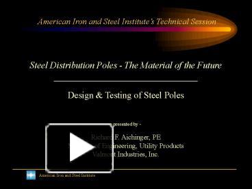 PPT – Steel Utility Poles PowerPoint presentation | free to download ...