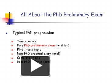 Typical PhD progression presentation | free to download