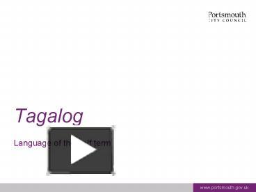 Tagalog presentation | free to view
