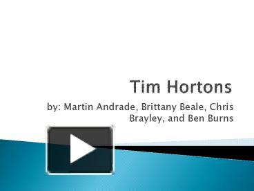 Tim Hortons presentation | free to view