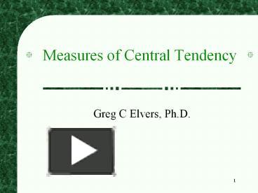 Measures of Central Tendency presentation | free to download