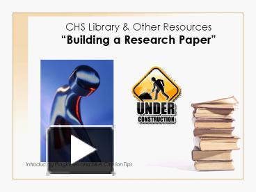CHS Library presentation | free to view