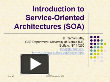 PPT – Introduction to ServiceOriented Architectures SOA PowerPoint ...