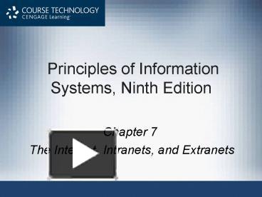 Principles of Information Systems, Ninth Edition presentation | free to ...