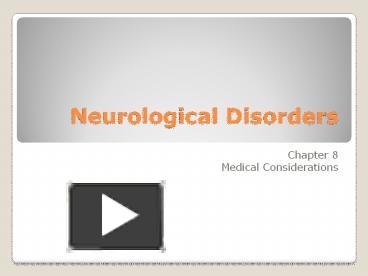 Neurological Disorders presentation | free to download