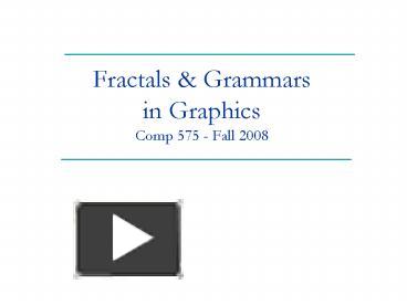 Fractals presentation | free to view