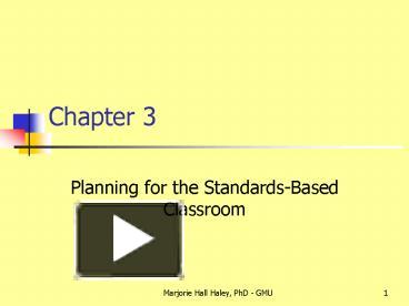 Planning for the Standards-Based Classroom presentation | free to download