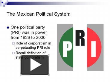 The Mexican Political System presentation | free to download