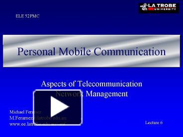 PPT – Personal Mobile Communication PowerPoint presentation | free to ...