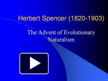 Herbert Spencer (1820-1903) presentation | free to download