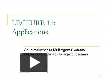 PPT – LECTURE 11: Applications PowerPoint presentation | free to ...