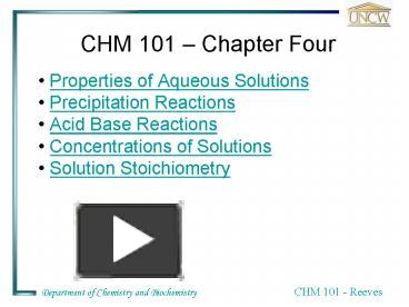 PPT – CHM 101 Chapter Four PowerPoint presentation | free to view - id ...