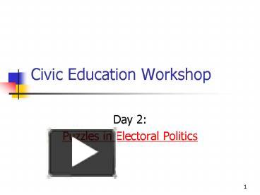 PPT – Civic Education Workshop PowerPoint presentation | free to view ...
