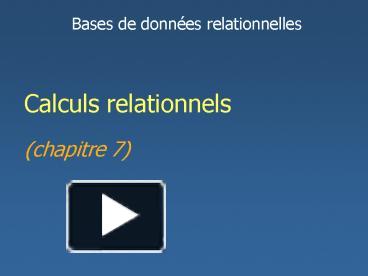 PPT – Bases de donn PowerPoint presentation | free to download - id ...