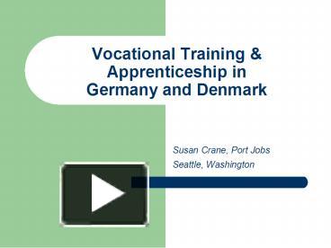 PPT – Vocational Training PowerPoint presentation | free to view - id ...