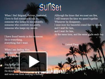 PPT – Sunset PowerPoint presentation | free to download - id: 46c893-OWI4Y