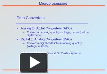 PPT – Microprocessors PowerPoint presentation | free to download - id ...