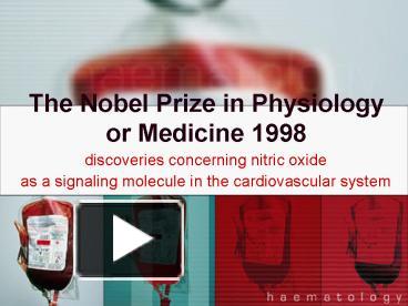 The Nobel Prize in Physiology or Medicine 1998 presentation | free to view
