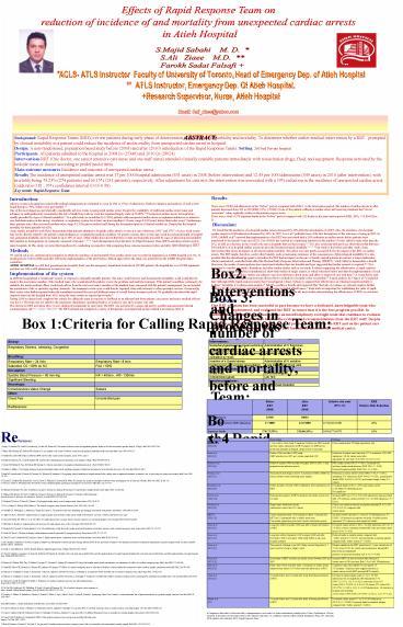 PPT – Effects of Rapid Response Team on PowerPoint presentation | free ...