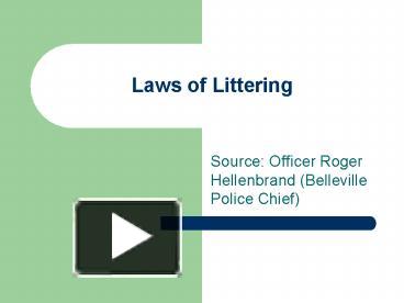 Laws of Littering presentation | free to download