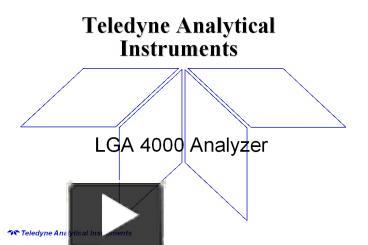 Teledyne Analytical Instruments presentation | free to download
