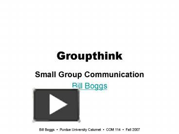 Groupthink presentation | free to view