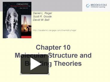 PPT – Chapter 10 Molecular Structure and Bonding Theories PowerPoint ...