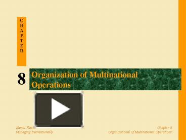 Organization of Multinational Operations presentation | free to view