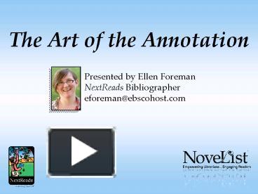 PPT – The Art of the Annotation PowerPoint presentation | free to view ...