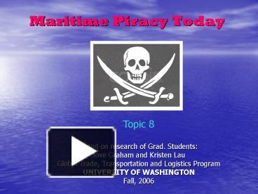 Maritime Piracy Today presentation | free to view
